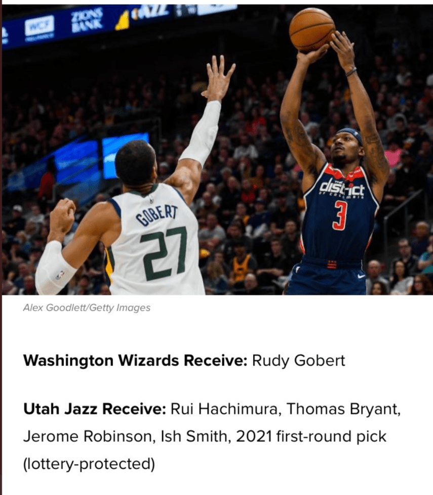 Why the Wizards Should NOT Trade for Rudy Gobert – Boo On The Bullets